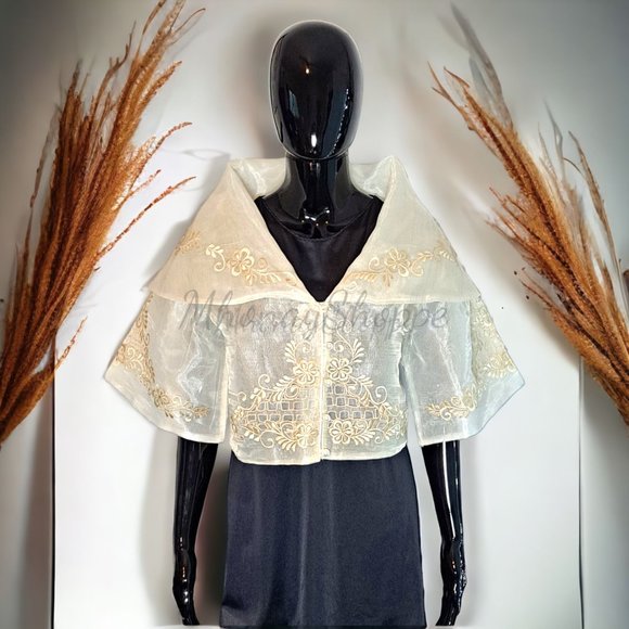 Tops | Pinya Organza Maria Clara Filipiniana Spanish Style | Poshmark